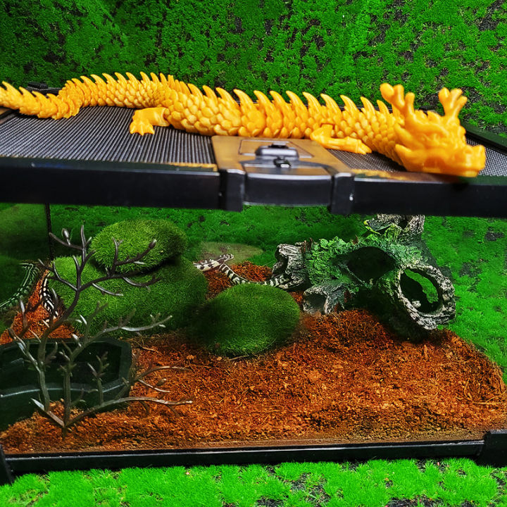 Pet snake feeding set reptile box rainforest tank landscaping purple ...