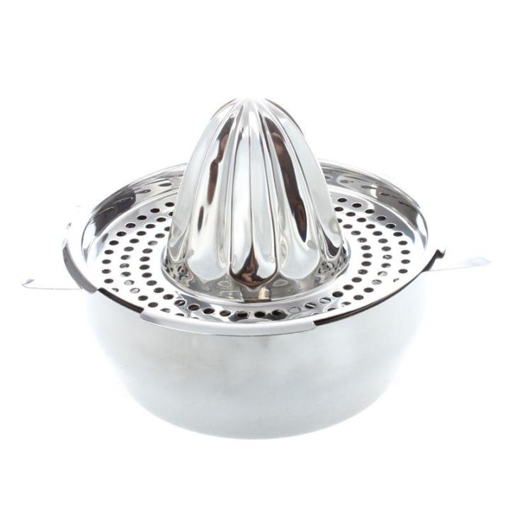 Stainless Steel Juice Reamer Glass Manual Juicer Orange Lemon Lime ...