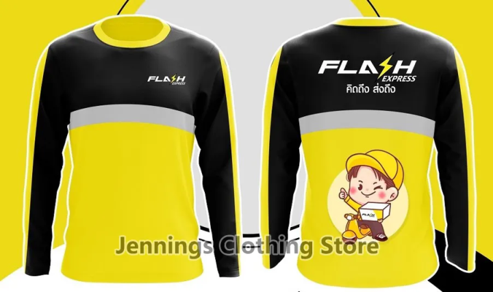 2024 Full sublimation Long sleeved T-shirt motocross Flash Express 3D ...