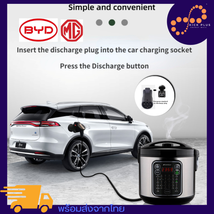 หัวจ่ายไฟออกจากรถ EV V2L Vehicle to load หัวแปลง จ่ายไฟจากแบตรถไฟฟ้าสู่ ...