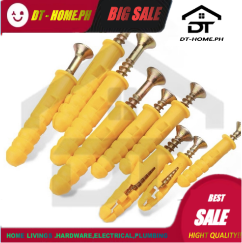 50PCS Tox With Screw,6mm,8mm,10mm,Tox Wall Plug With Stopper,Expand ...