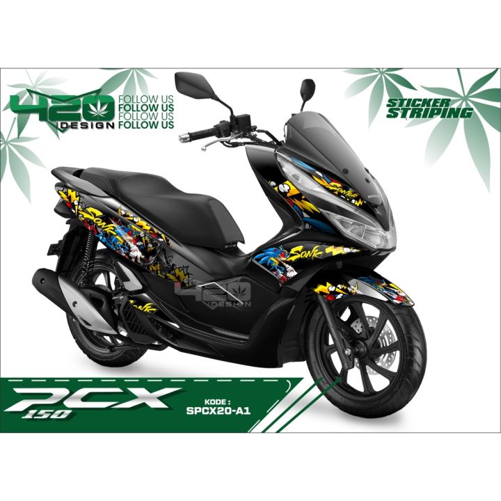 Sticker List HONDA PCX-150 Motif Sonic/Desain Sticker Custom Honda PCX ...