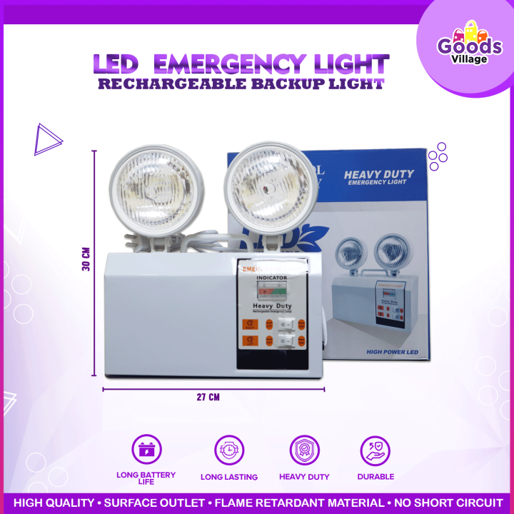 Heavy-Duty Emergency LED Light Dual 3w Twin Head Adjustable / Wall ...