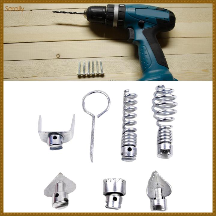 Serally Drain Cleaner Cutter Heads Set Sewer Dredge Clogged Clog ...