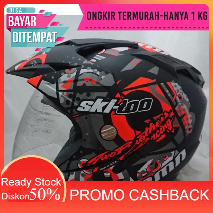 10.10 ORIGINAL BXP( Bayar DiTempat ) - Free Packing Bubble Helm Motor SNI Double Visor (2 kaca ...