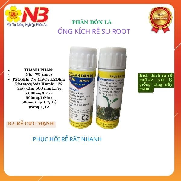 phân bón NPK Sinh học Su root RA RỄ CỰC MẠNH Ống 25ml | Lazada.vn