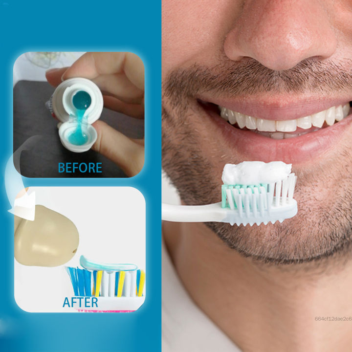 JoyPretty Toothpaste Cap Dispenser No Waste No Mess Self Sealing ...