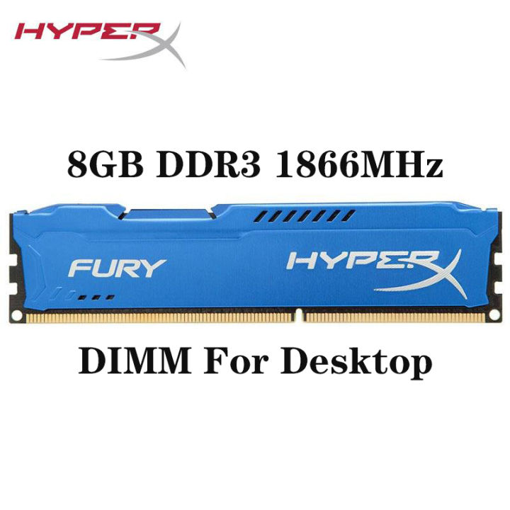 HyperX FURY 8GB DDR3 1866MHz PC3-14900 Memory Module RAM Long DIMM ...