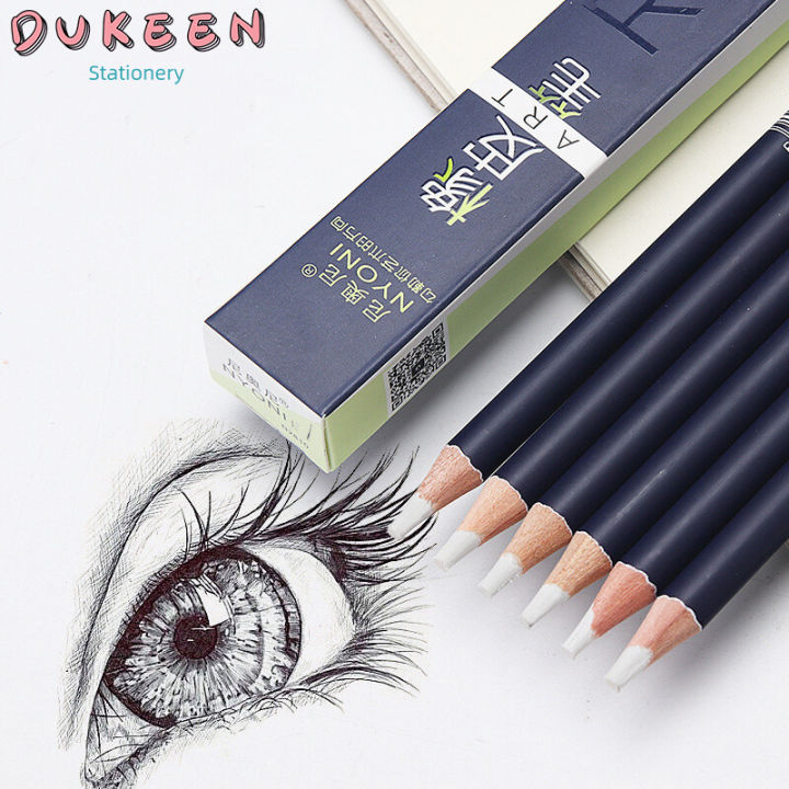 DUKEEN 6 pcs/set Creative Rubber Pencil Eraser for Painting Drawing ...