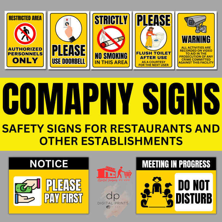 company signage, establishment signage laminated | Lazada PH