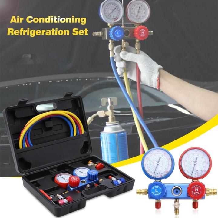 Air Conditioning AC Diagnostic A/C Manifold Gauge Tool Set ...