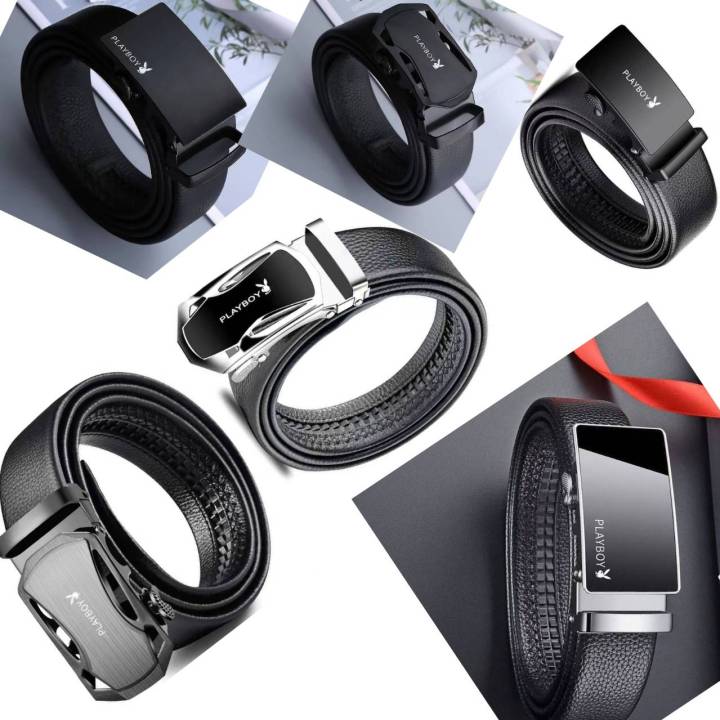 เข็มขัดใส่ทำงาน ของขวัญผู้ชาย - (PU) -M388 | Lazada.co.th