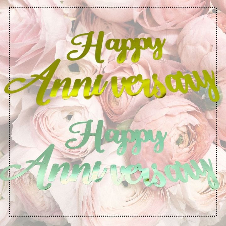 HAPPY ANNIVERSARY CURSIVE BANNER | Lazada