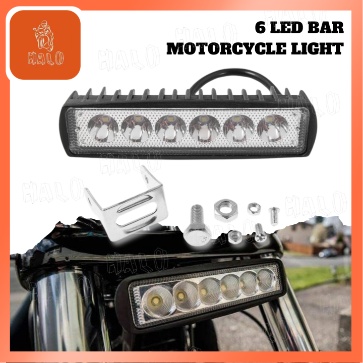 [HALO MOTOR] MOTORCYCLE 6 LED BAR HEADLIGHT | Lazada PH