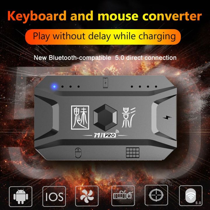 Converter Micro Mouse Gaming Keyboard Wireless Bluetooth 5.0 Android ...
