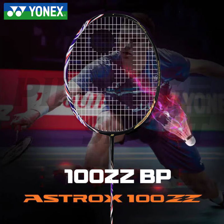 Original YONEX ASTROX 100ZZ BP Badminton Racket Single 100% Carbon Racket With String 26-28LBS ...