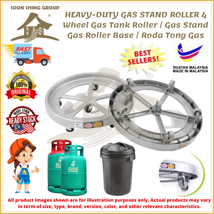 HEAVY-DUTY GAS STAND ROLLER 4 Wheel Gas Tank Roller / Gas Stand Gas ...
