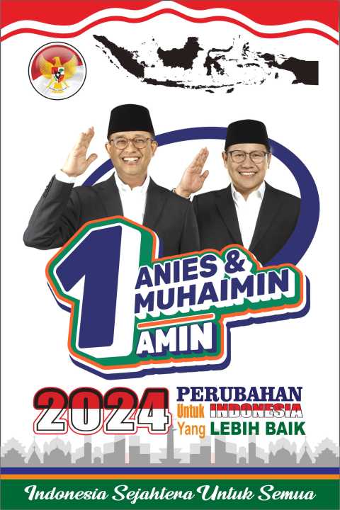 Spanduk / banner Anies Muhaimin . 1,5 M x 1 M. Cocok di Pasang Di pagar ...