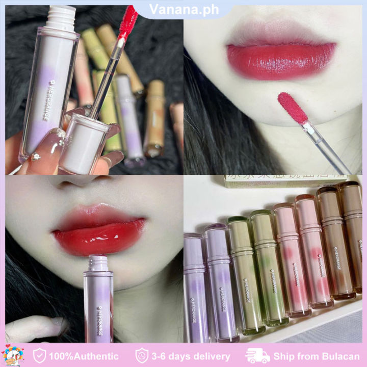 Iced Tea Fruity Mirror Lip Glaze Long Wearing Transparent Tube Glass ...