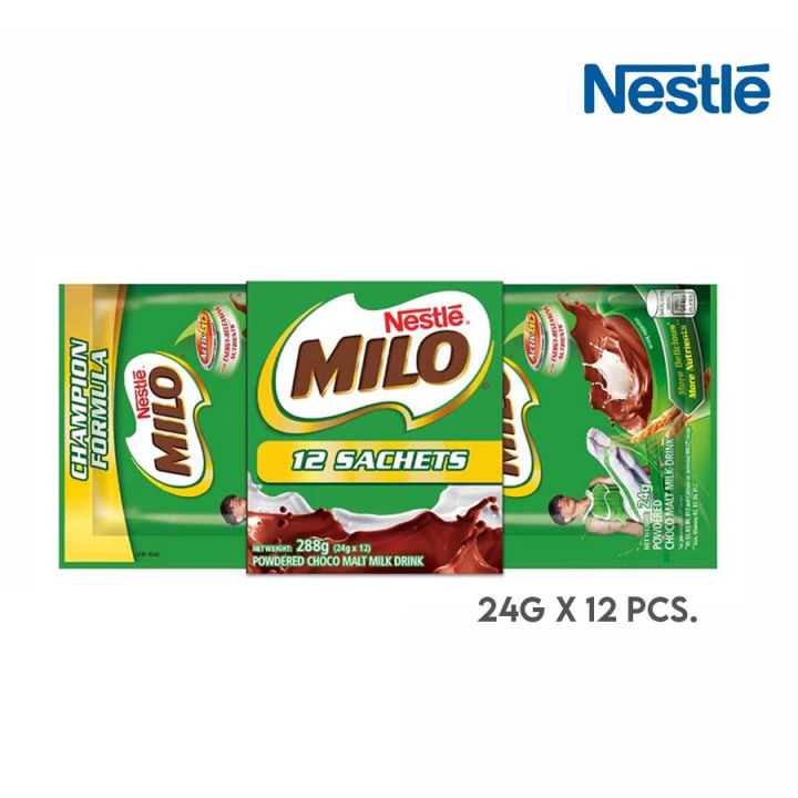 Milo Powdered Choco Malt Milk Drink 24 Grams X 12 | Lazada PH