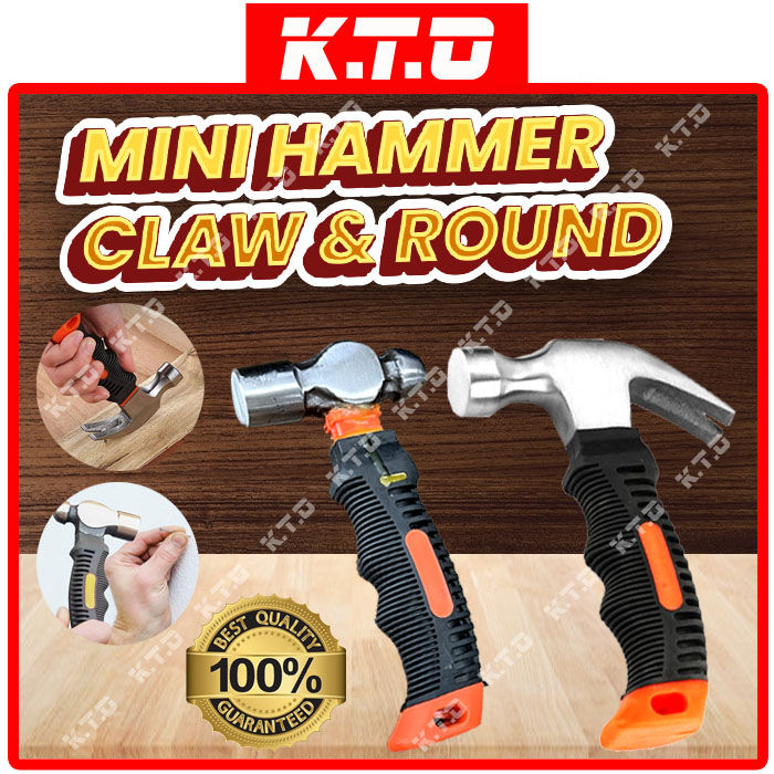 Mini Hammer Claw & Ball Pein Soft Grip Handle Small Mini Stubby Hammer ...