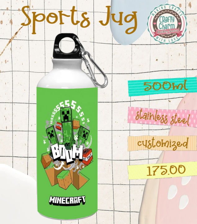 personalized minecraft sports jug tumbler | Lazada PH