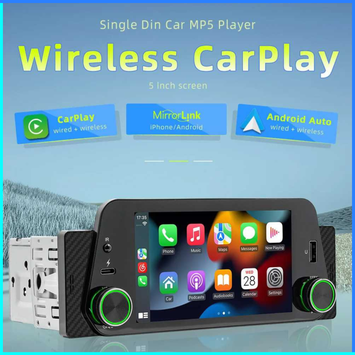 COD ICREATIVE Head Unit Mobil 1 DIN MP5 Bluetooth Touch Screen 5 Inch ...