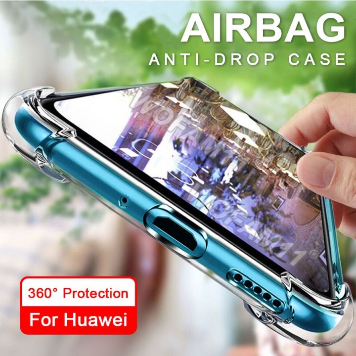 Clear Shockproof Phone Case for Huawei P20 P30 P40 Lite Y7 Y9 Prime Y7A ...
