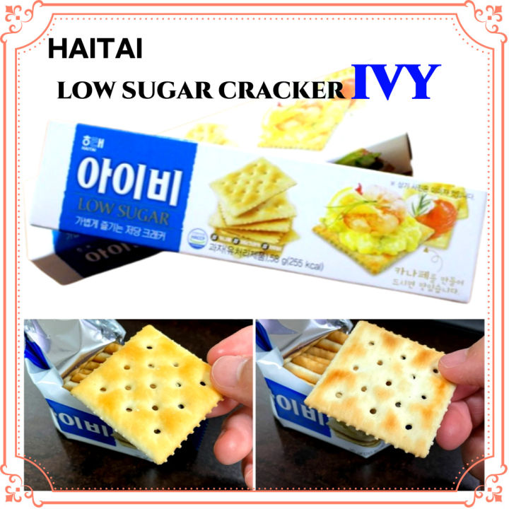 Korean snack cracker IVY 58g/ low sugar low calorie/ savory and mild ...