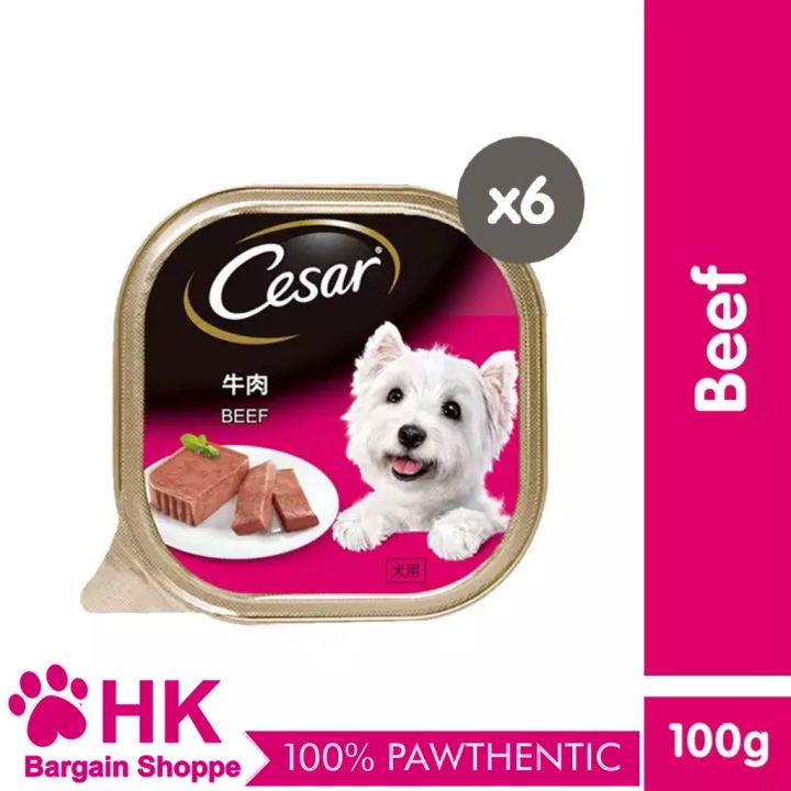 CESAR® Beef Wet Dog Food Set of 6 (100g) | Lazada PH