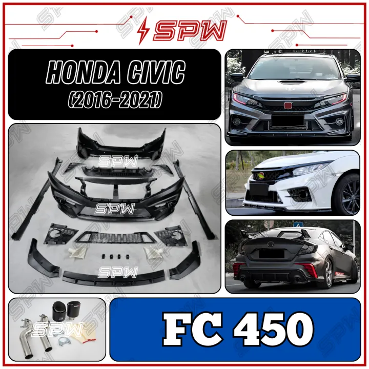Honda Civic FC (2016-2021) YOFER FC450 Bodykit Front Bumper Rear Bumper ...