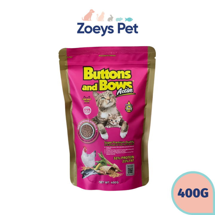Buttons and Bows Active 400g Dry Cat Food | Lazada