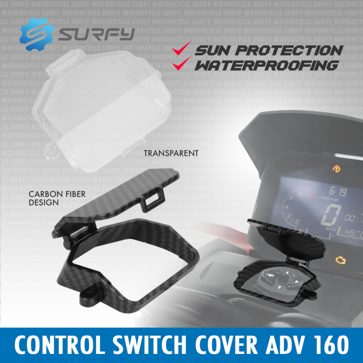 Honda ADV 160 Meter Switch Cover ABS Plastic Carbon Fiber And Clear ...