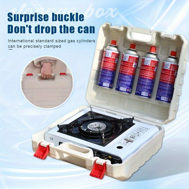 1PC Portable Camping Stove And Fuel Canister Storage Box, PVC Non ...
