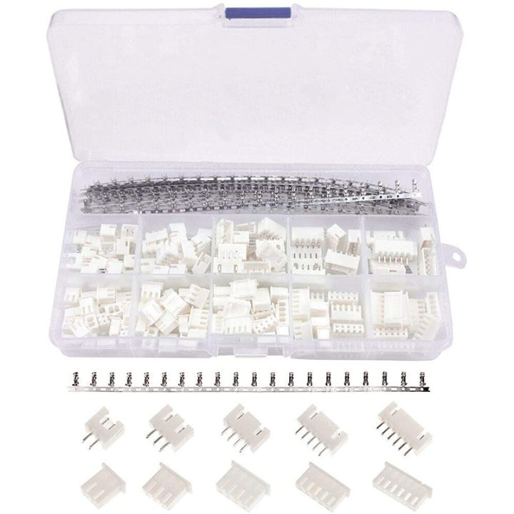 460Pcs 2.54mm JST-XH Connector Kit with 2.54mm Female Pin Header and 2/3/4/5/6 Pin Housing ...