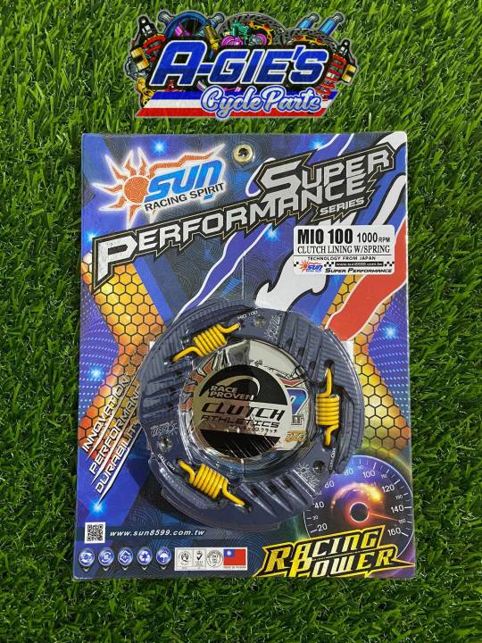 SUN RACING | CLUTCH LINING 3 PADS WITH SPRING 1000RPM | MIO SPORTY ...