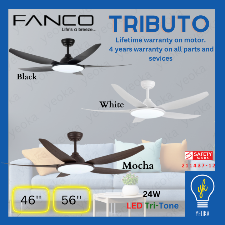 [YEOKA LIGHTS AND BATH] FANCO TRIBUTO CEILING FAN 46/56 Inch Ultra ...