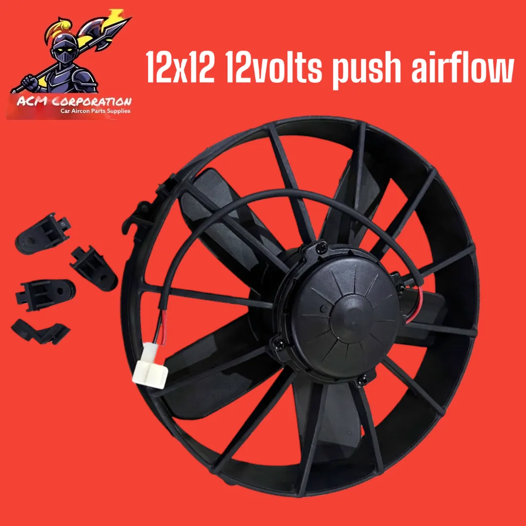 Universal Aux fan 12x12 12volts PUSH Airflow Car Aircon acm | Lazada PH