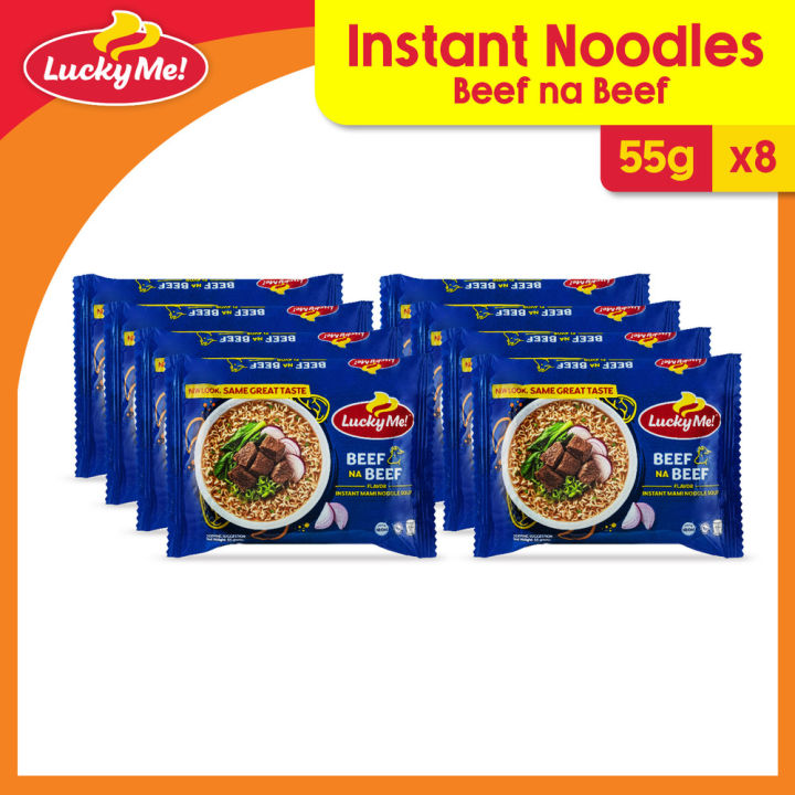 Lucky Me! Instant Noodles Beef na Beef 55g x 8 | Lazada PH