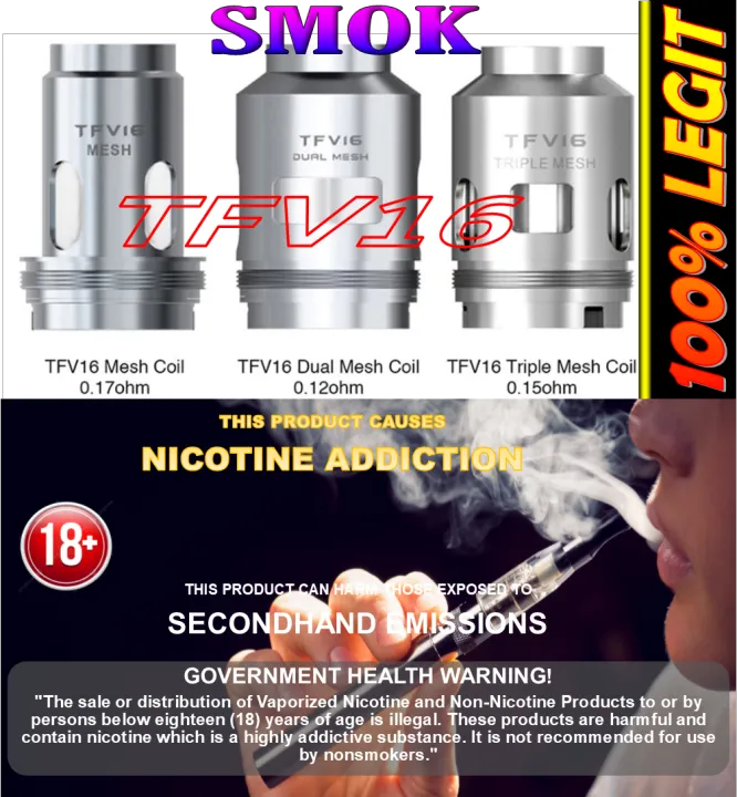 SMOK TFV16 Replacement Atomizer Coil (3pc Pack) V16 | Lazada PH