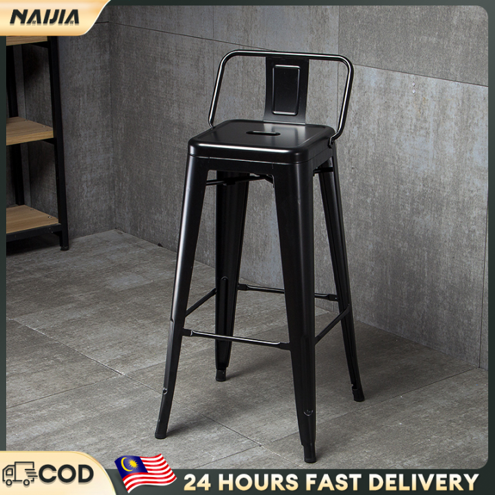 NAIJIA Bar Stool 75/45CM Tolix High Bar Stool Kerusi Makan Kerusi Besi ...