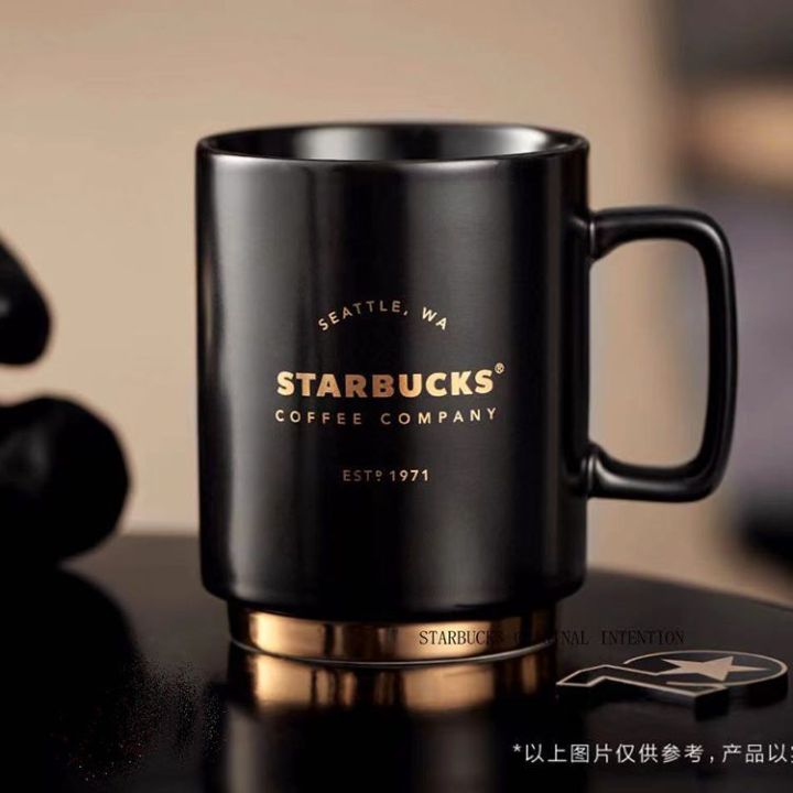 แก้วขาตั้งกล้อง Starbuck Starbuck ถ้วย10th วันครบรอบปีทองสีดำเทคโนโลยี