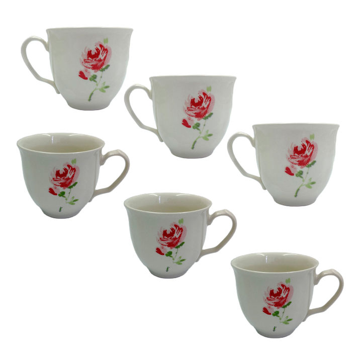 Claytan Coffee / Tea Cup - 909FS - Dancing Rose (Set of 6pcs) | Lazada Singapore