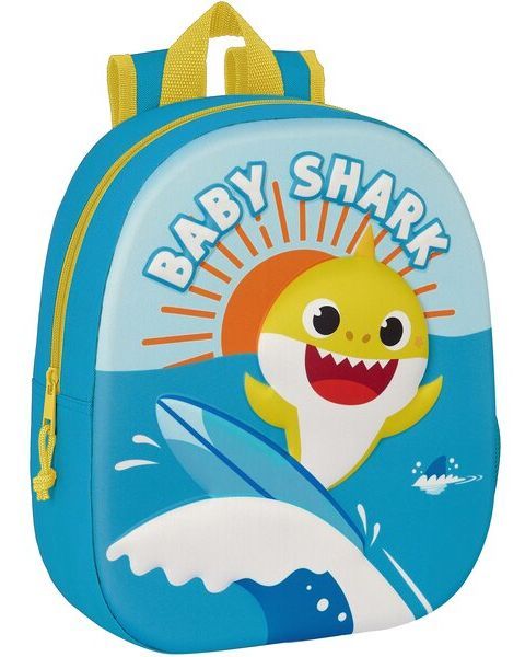 Baby Shark Backpack, 3D Surf - 33 x 27 x 10 cm, ready stock in SG ...