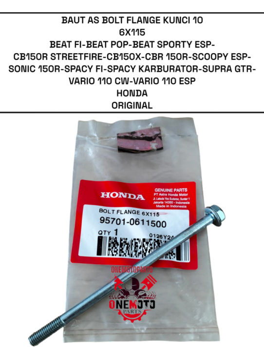 BAUT AS BOLT FLANGE KUNCI 10 6X115 BEAT CB150R CB150X SCOOPY SPACY ...