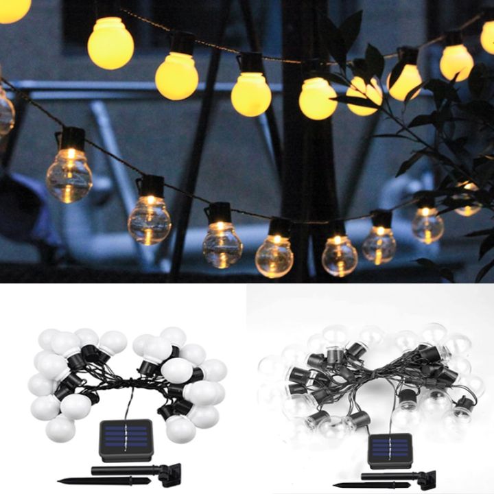 Solar Led Fairy Lights Outdoor Garland Street G50 Bulb String Light For ...