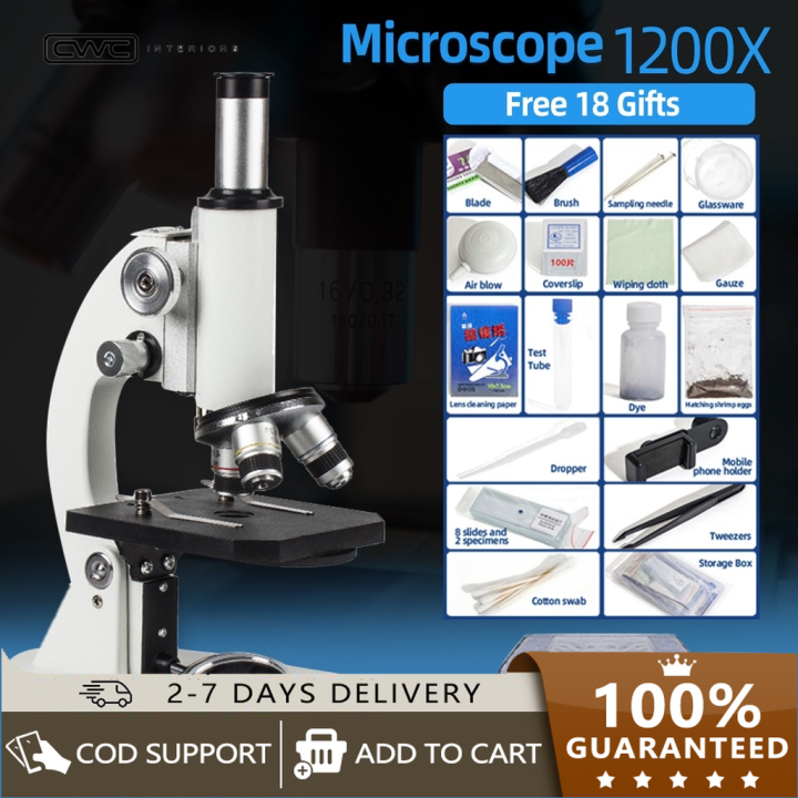 【🇵🇭LOCAL SHIP】Biological Microscope LED Light 1200 3000X Microscope For ...