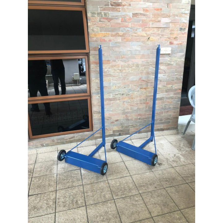 (SG Stock) Portable Movable Badminton Pole Badminton Post with wheels ...