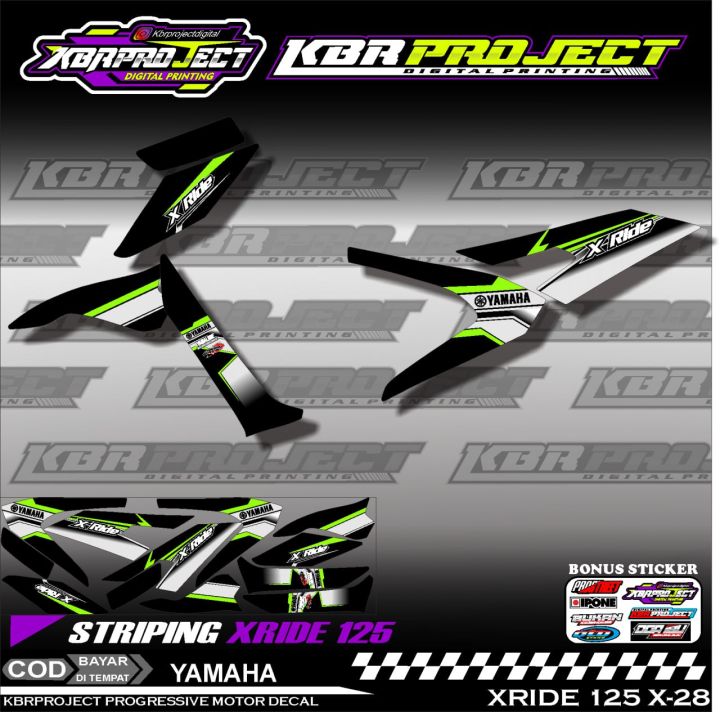 X-RIDE 125 STIKER SRTIPING PREMIUM MOTOR KEREN STIKER LIS VARIASI X ...