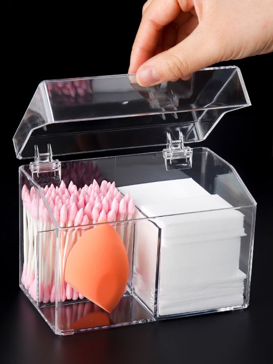 Cotton Swab Storage Box Cotton Cloth Lipstick Dresser Table Organizing ...